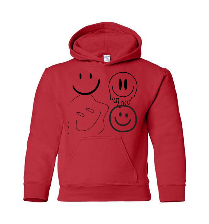 Youth Unisex Pullover Fleece Hoodie Smiley Face – Shine The Light On